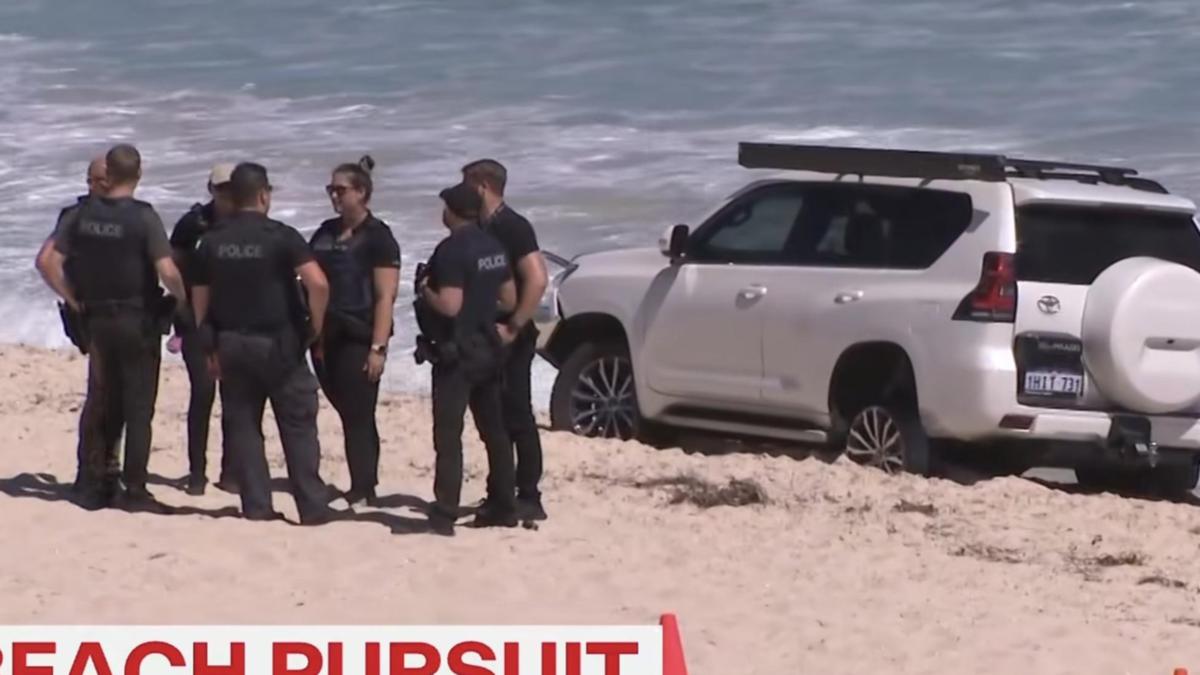Wild police chase through Perth ends on Scarborough Beach where the ...