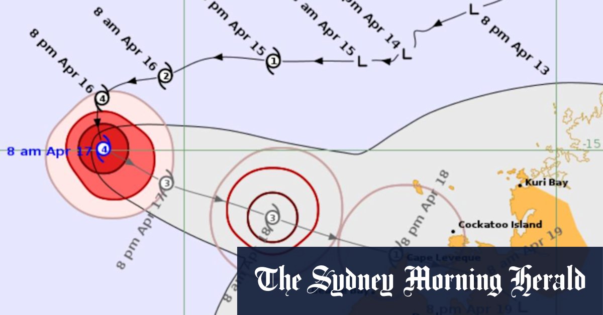 Tropical Cyclone Errol now Category 4 as it heads towards Broome and ...