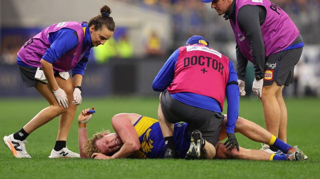 West Coast young gun Reuben Ginbey in serious pain after scary incident ...