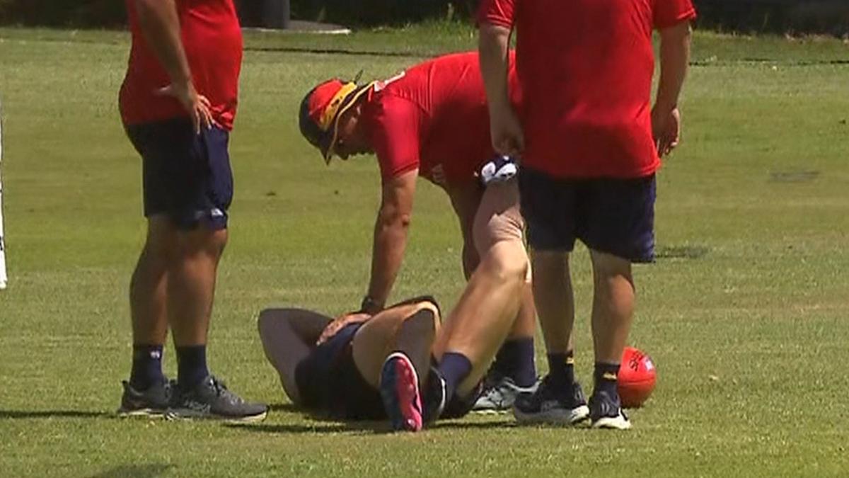 Adelaide Crows defender Mark Keane shattered after gruesome ankle ...