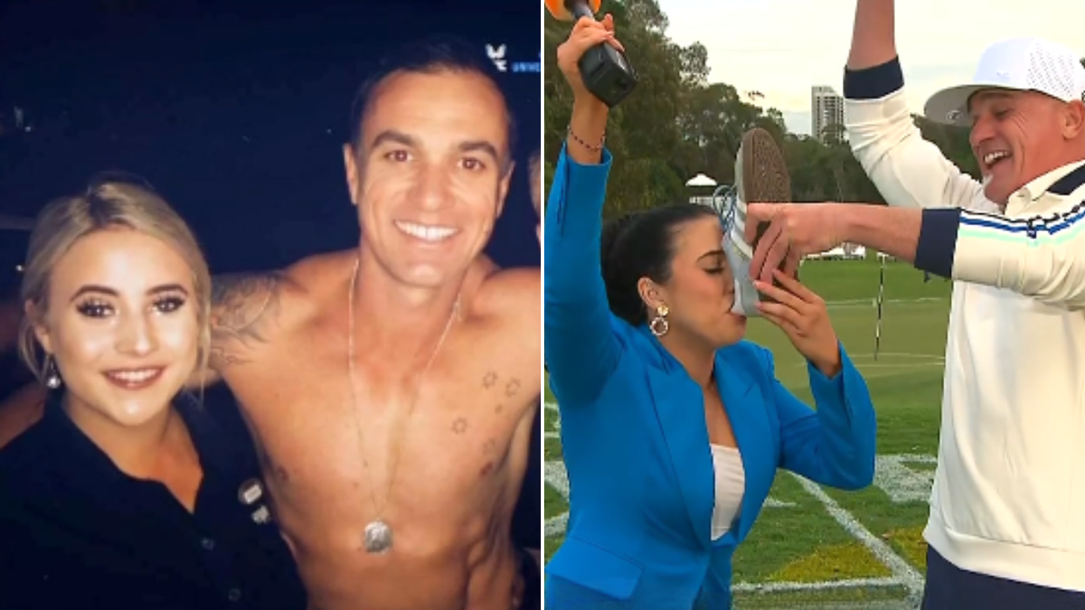Shannon Noll recreates viral shoey moment with Sunrise reporter at Mick ...